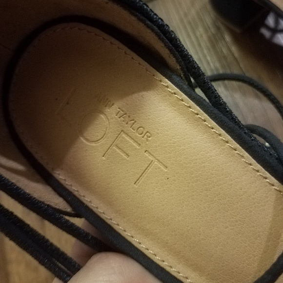 LOFT | Shoes | Ann Taylor Loft Navy Suede Ankle Wrap Heeled Shoe | Poshmark